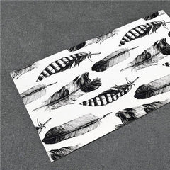 Black And White Feather matt 800x1400x6mm | Fantaci interiors