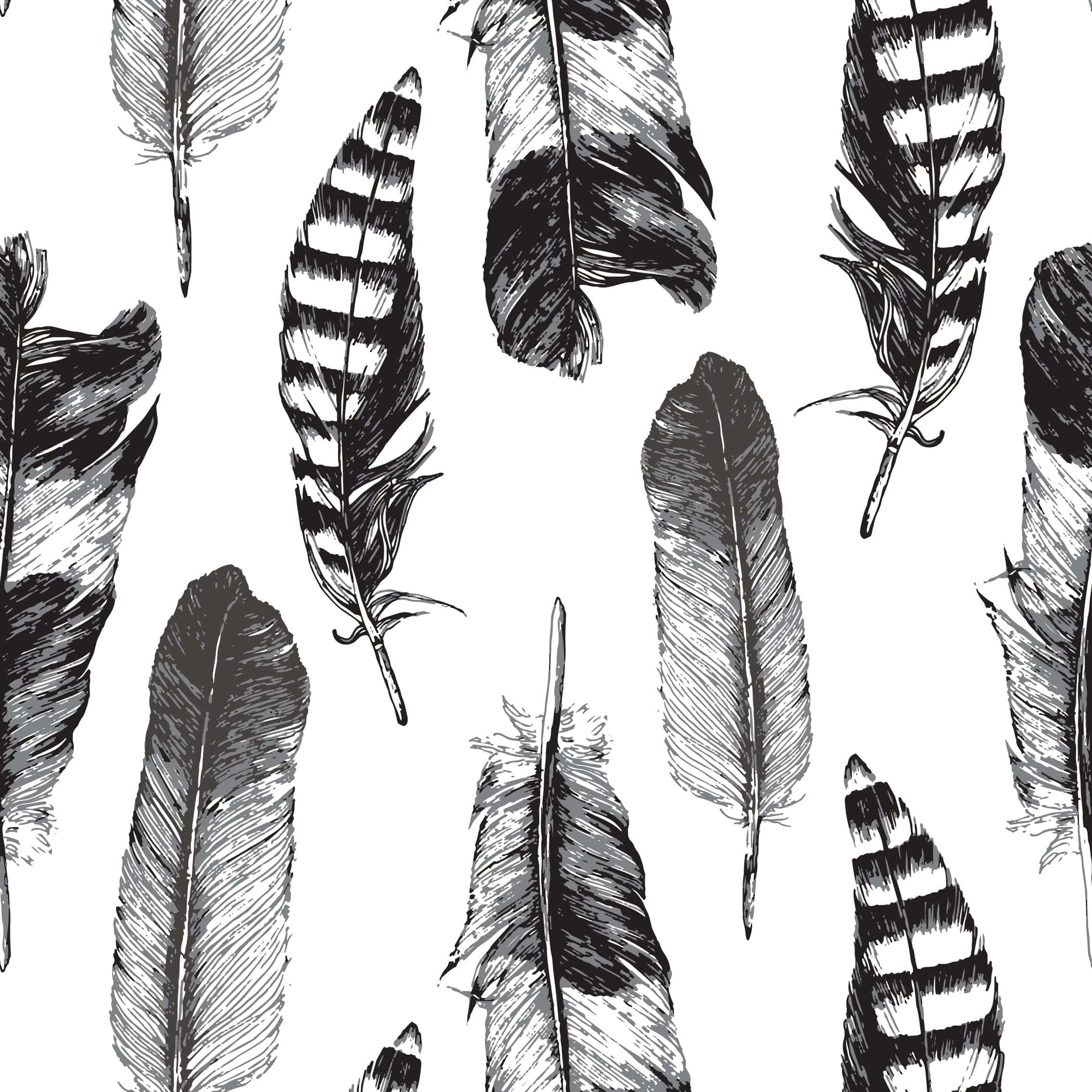 Black And White Feather matt 800x1400x6mm | Fantaci interiors