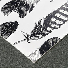 Black And White Feather matt 800x1400x6mm | Fantaci interiors