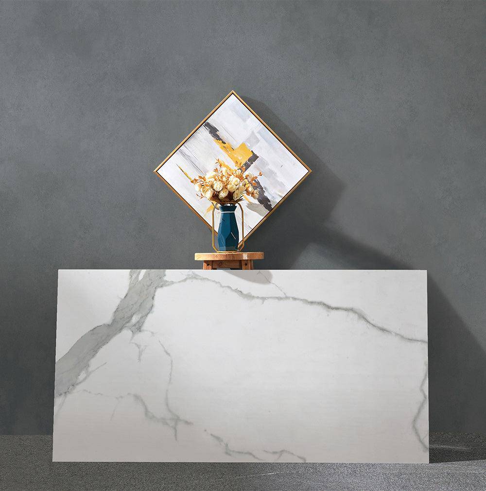 Calacatta polish porcelain slab 1200x2400x6mm | Fantaci interiors